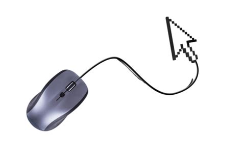 Mouse With Arrow Cursor Wire Top View Tool Equipment PNG Transparent Image And Clipart For
