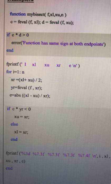 Solved A Modify The Code Used In Example 2 To Find The