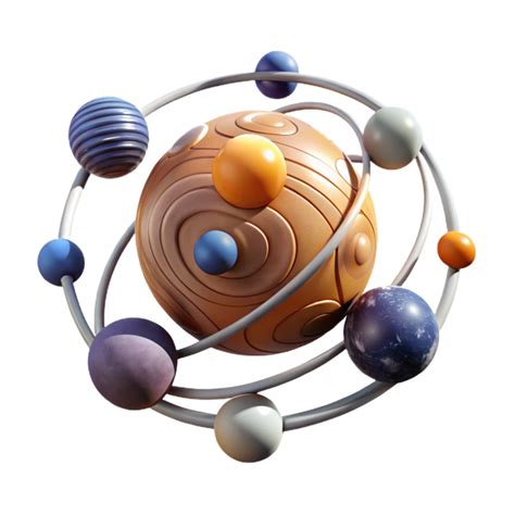 Abstract Cosmic System Orbits And Celestial Bodies 56552019 Png