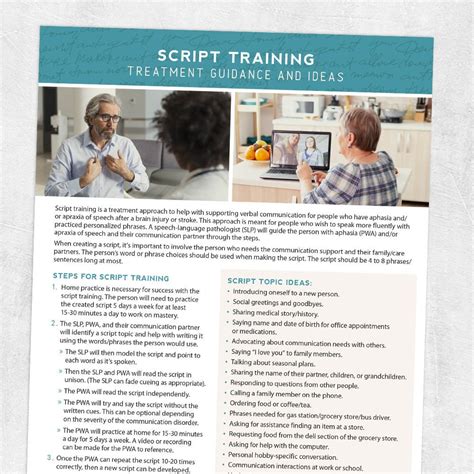 Printable Resource Script Training Treatment Guidance And Ideas Etsy