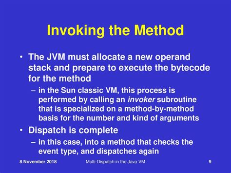 Multi Dispatch In The Java Vm Ppt Download