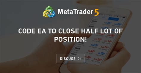 Code Ea To Close Half Lot Of Position Pips Mql4 And Metatrader 4 Mql4 Programming Forum