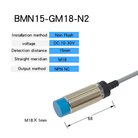M18 Inductive Proximity Sensor Switch Detection Distance 12mm 12vdc Npn Nc Proximity Switch