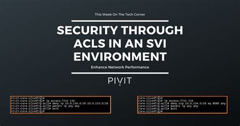 Configure Network Security Using An ACL In SVI Environments