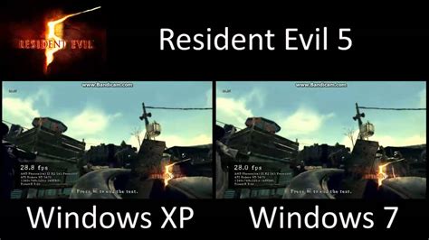 Windows Xp Vs Windows 7 Gaming Performance Comparison Youtube
