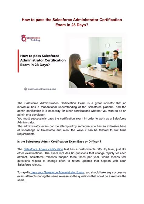 Ppt How To Pass The Salesforce Administrator Certification Exam In 28 Days Powerpoint