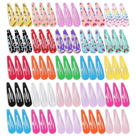 Hair Clips For Girls130 Pcs No Slip Metal Snap Barrettes