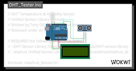 DHT Tester Ino Wokwi ESP32 STM32 Arduino Simulator