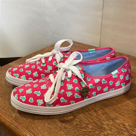 Keds Taylor Swift Pink Cat Heart Boew Print Tennis S Gem