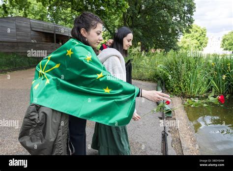 Members Of The Circassian Community Gathered By The Crimean Memorial To