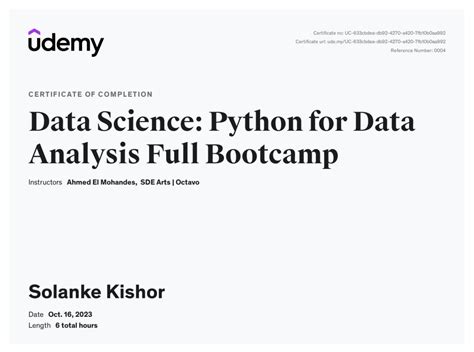 completed data science python for data analysis solanke kishor posted on the topic linkedin