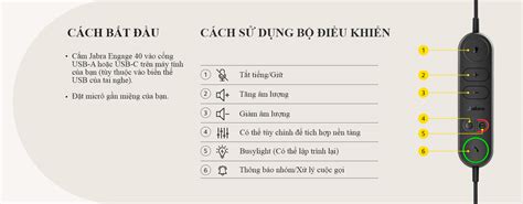 Jabra Engage Inline Link USB C UC Stereo Tai nghe call center cho doanh nghiệp Chính