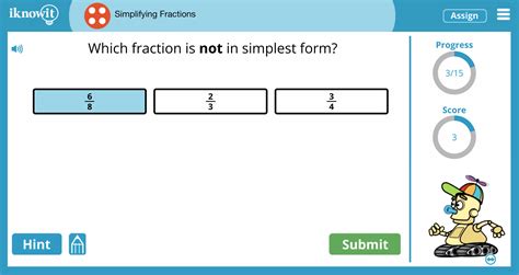 Interactive 4th Grade Math Lesson Simplifying Fractions
