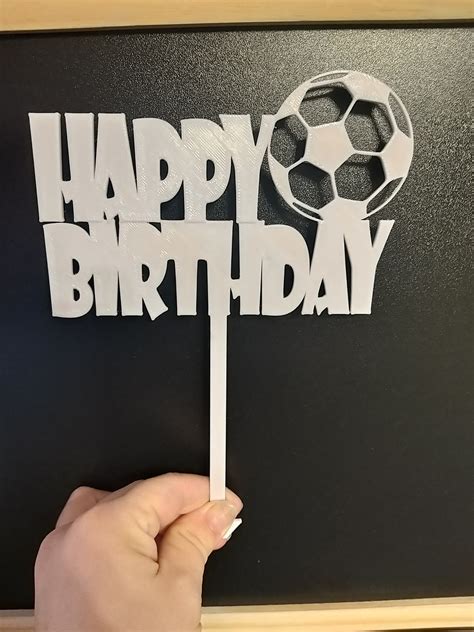 Archivo Stl Happy Birthday Cake Topper Con Pelota・diseño De Impresora
