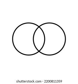 Intersection Two Sets Venn Diagrams Set Stock Vector Royalty Free Shutterstock