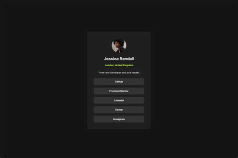 Frontend Mentor Social Links Profile Solution Using Html And Plain