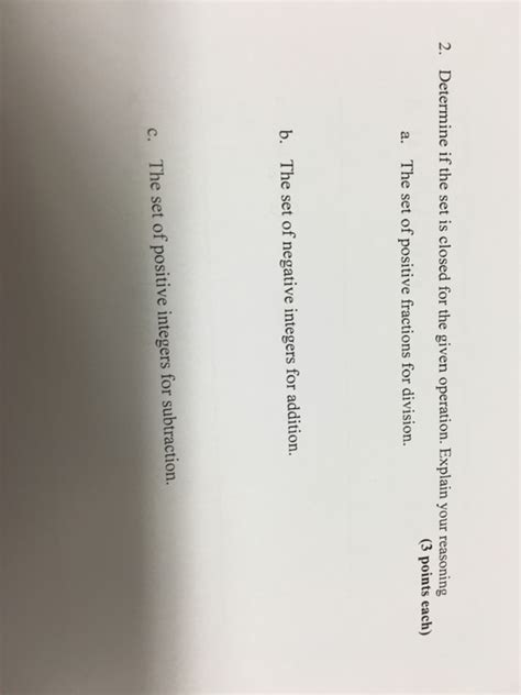 Solved Determine If The Set Is Closed For The Given Chegg