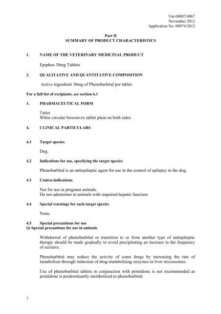 Epiphen 30mg Tablets Active Ingredient 30mg Of Vetoquinol