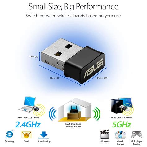 Asus Usb Ac Ac Nano Usb Dual Band Wireless Adapter