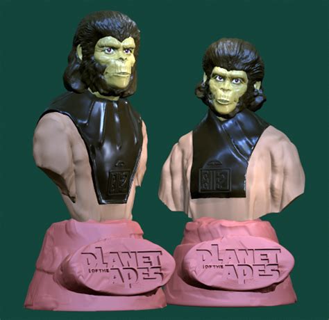 🪐 Planet Of The Apes Cornelius And Zira Busts・ Stl File For ・cults