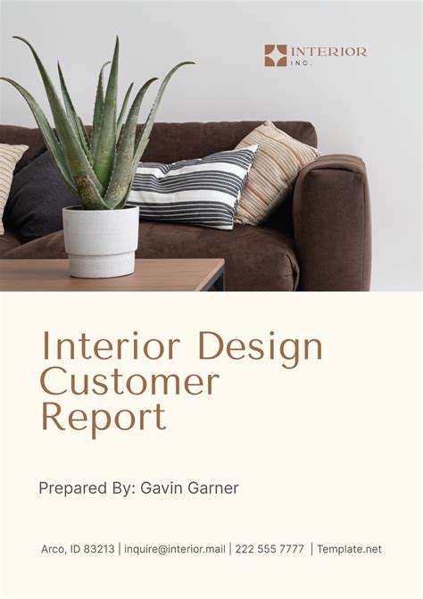 Free Interior Design Customer Report Template To Edit Online