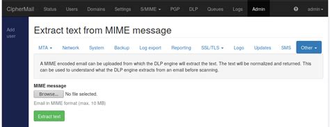 Extract Text From Mime Message — Ciphermail Documentation