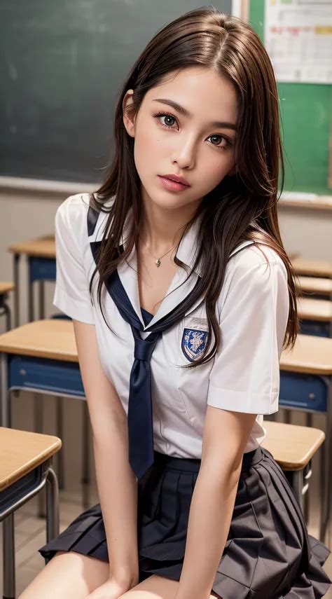 1girl Sexy Look 1 5 Flat Chest 1 3 Highly Detailed Eyes Highly Detailed Face Seaart Ai