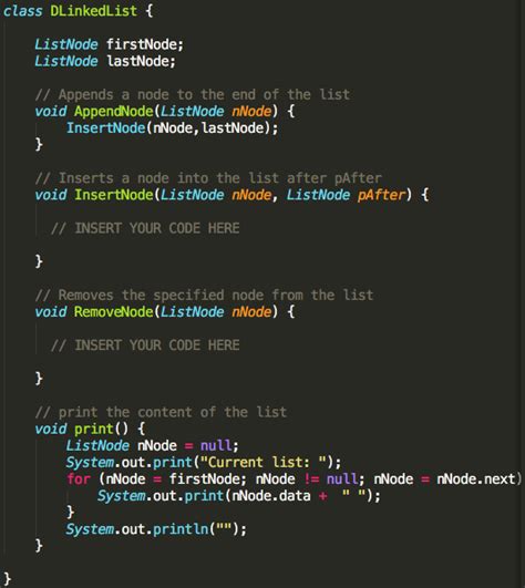 Solved In Dlinkedlistjava Implement The Following