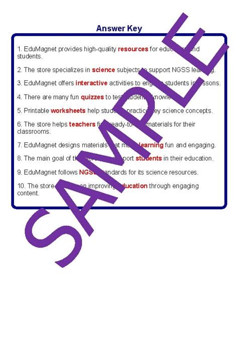 Ecosystems Fill In The Blanks And Short Answer Worksheets By Edumagnet