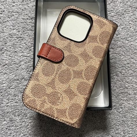 Coach Iphone 14 Pro Flip Case With Card Depop