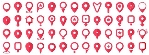 Premium Vector Red Location Pin Icons Map Pointer Markers Set Of Red Map Pin Icons Destination