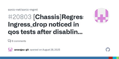 Chassis Regression Ingressdrop Noticed In Qos Tests After Disabling