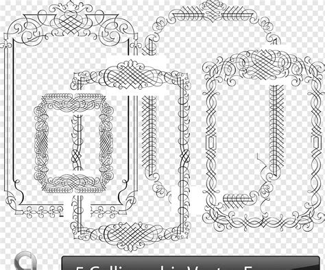 5 붓글씨 프레임 Png Pngwing