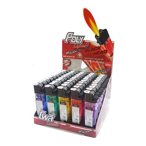 ไฟแช็คก๊าซ แบล็คเฮดไม่หุ้มพลาสติก ตราโพลี ไลเตอร์ Freshket สั่งวัตถุดิบออนไลน์