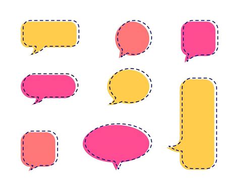 Flat Vector Speech Bubble Collection Vector Illustration 37175452