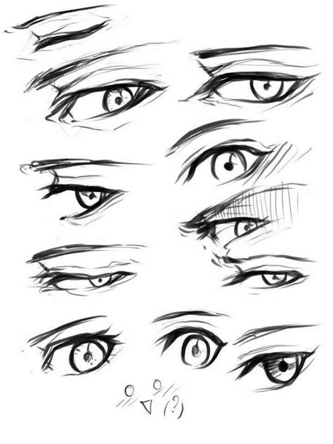 Как нарисовать глаза парня
