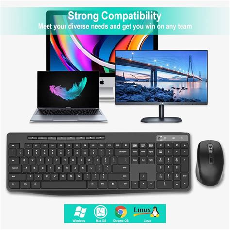 Wireless Keyboard And Mouse Combo Earlylit 2 4g Full Sized Ergonomic K The Gadget Collective