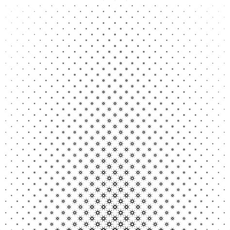 Free Vector Monochrome Star Pattern Geometrical Halftone Abstract
