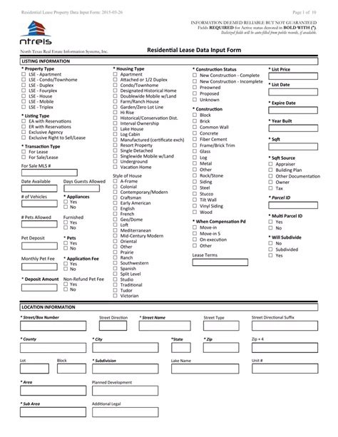Residential Data Input Form ≡ Fill Out Printable Pdf Forms Online