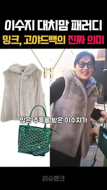 이수지 고야드 백 밍크 조끼입고 패러디 2탄 대치맘 자꾸 긁히는 이유가 Youtube