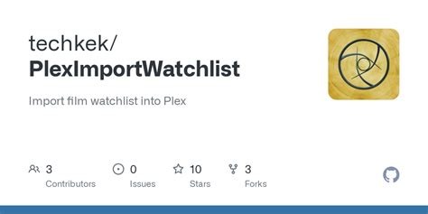 Github Techkekpleximportwatchlist Import Film Watchlist Into Plex
