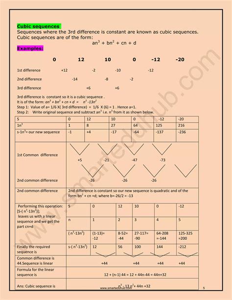 Linear Quadratic And Cubic Sequences Pdf