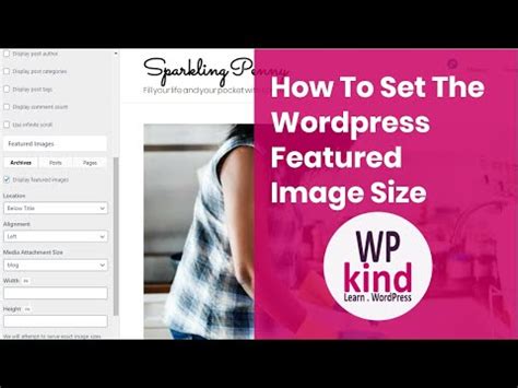 How To Set The Wordpress Featured Image Size Wpkind