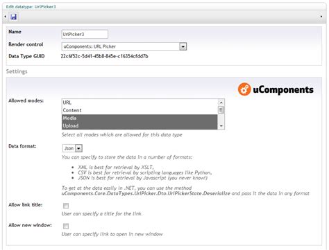 Url Picker Ucomponents