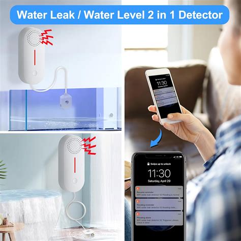 Calltou 2 In 1 Smart Water Leak Detector And Water Level Sensor Wifi A Calltou