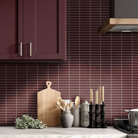 Backsplash Rectangle Tile Stencil Diy Kitchen Backsplash Makeover