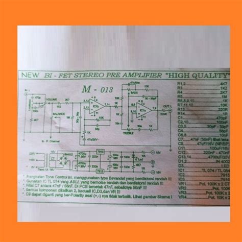 Jual Pcb Gbe 084 Tone Control Stereo Bifet Pakai Ic Tl074 Tl084
