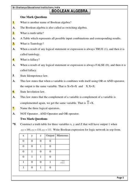 Chapter 2 Boolean Algebra 5 16 Pdf Teaching Mathematics Boolean