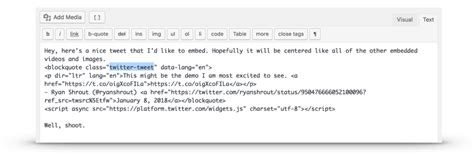 Twitter Tip How To Center Embedded Tweets Tech Junkie