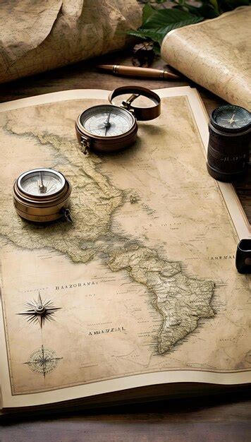 Premium Photo A Detailed Map With Compasses And Various Navigational